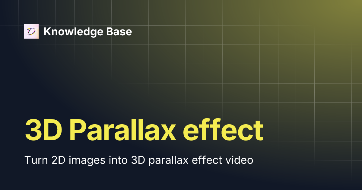3D Parallax effect | Knowledge Base