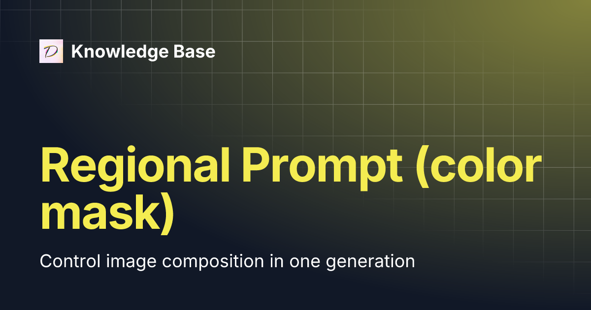 Regional Prompt (color mask) | Knowledge Base