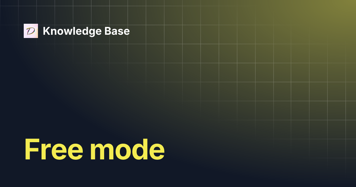 Free mode | Knowledge Base